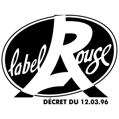 Sticker label rouge - Modèle boucherie - LettresAdhesives.net