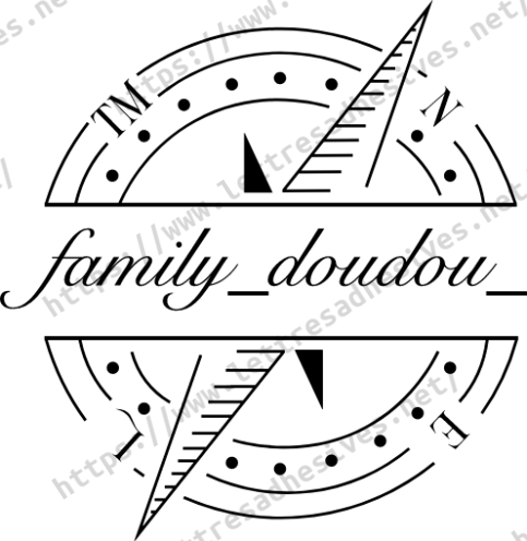 Logo rose des vents Family Doudou - Autocollant pour bateau