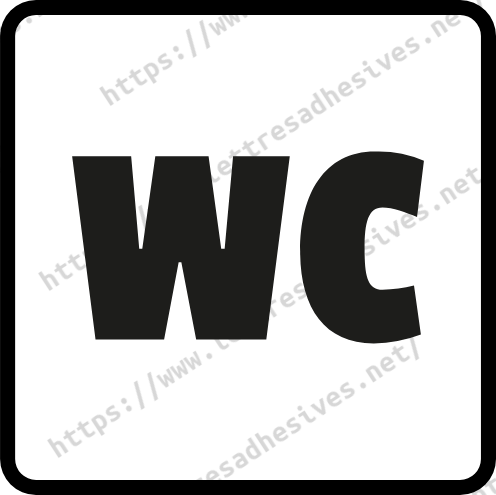 Stickers pictogrammes wc ultra résistant à petits prix - Lettres ...
