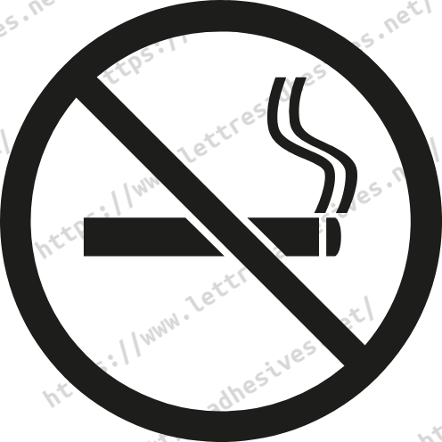 Pictogramme interdit de fumer ultra résistant à petits prix - Lettres ...