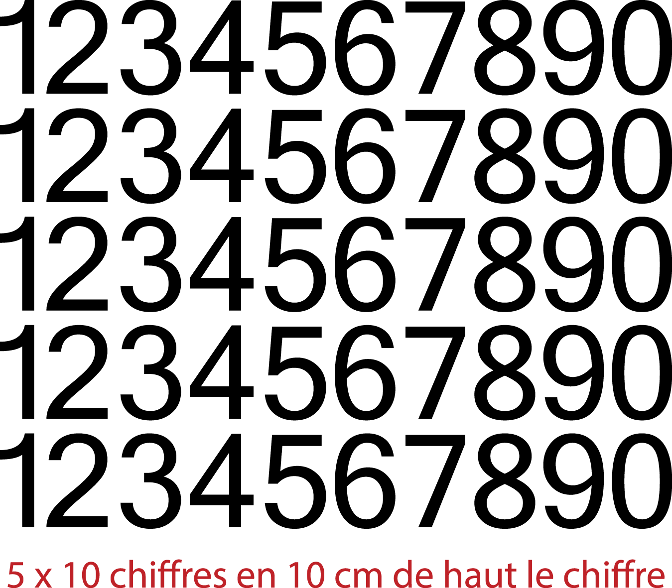 Chiffres adhésifs ultra résistant à petits prix - Lettres Adhésives 26
