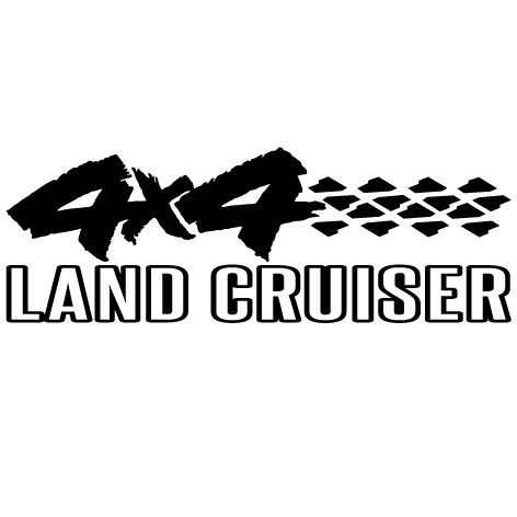 Stickers Land cruiser 4x4 - Model tout terrain - LettresAdhesives.net