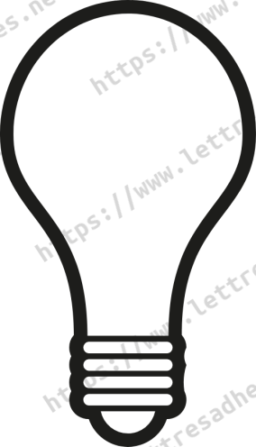 Sticker ampoule - Modèle pour vitrine - LettresAdhesives.net