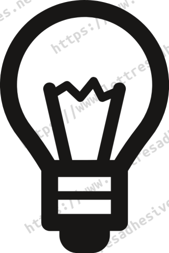 Ampoule adhésive - Modèle pour électricien - LettresAdhesives.net