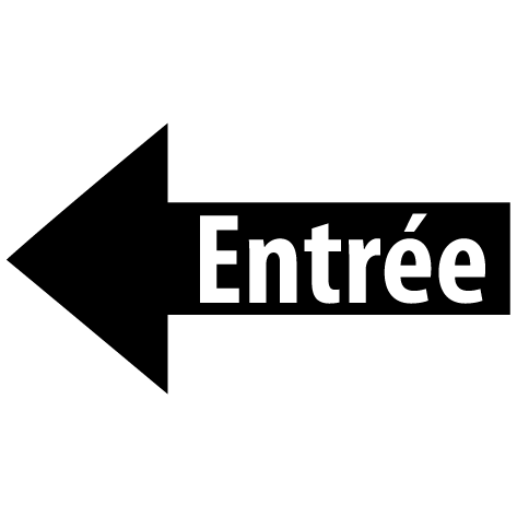 Sticker flèche entrée gauche : SF16 ultra résistant à petits prix ...