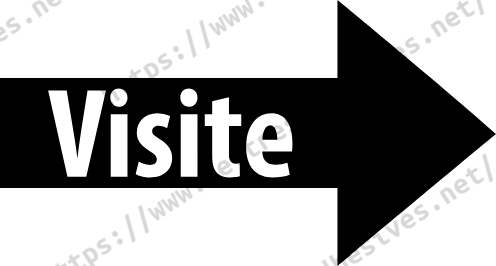 Signalétique flèche autocollante droite avec marquage visite