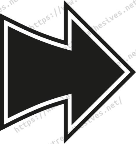 Sticker flèche ultra résistant à petits prix - LettresAdhesives.net