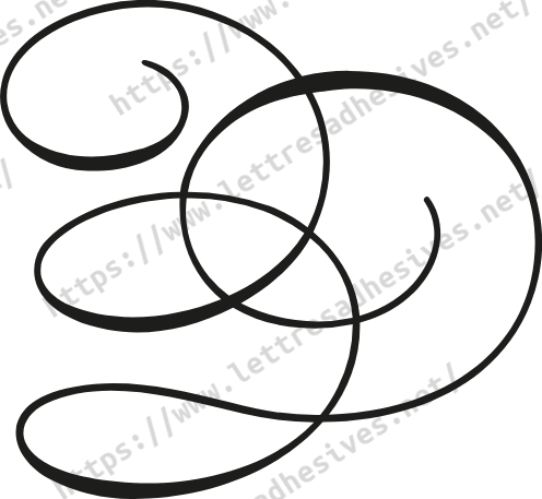 Adhésif volute - Modèle décoration mural - LettresAdhesives.net