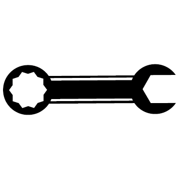 Sticker clé plate pour flocage vitrine de garage- LettresAdhesives.net