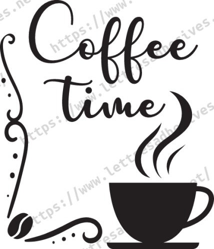 Coffee time - Tasse à café - Stickers pour Bar - Sur mesure en ligne