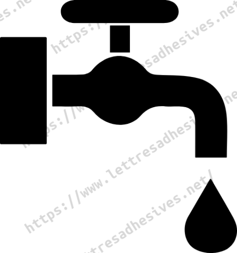 Sticker autocollant eau propre pour camping car personnalisable