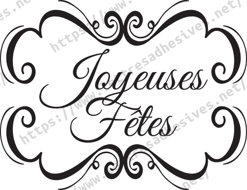 Sticker Joyeuses Fêtes - Décoration pour Noël - LettresAdhesives.net