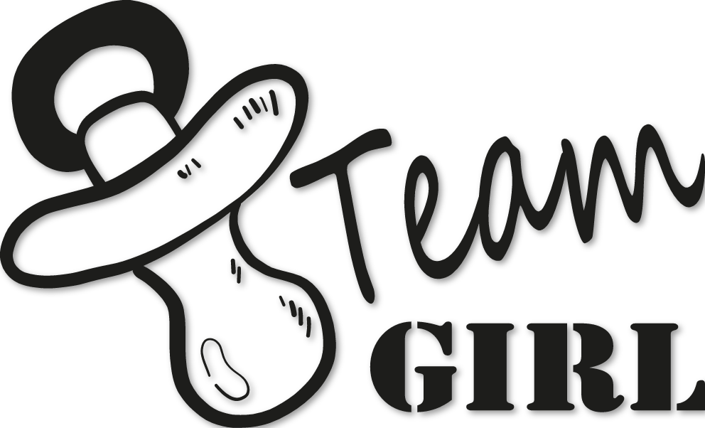 Sticker Tétine Team Girl Personnalisable – Décoration Gender Reveal