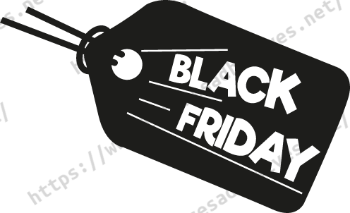Stickers étiquette Black Friday - promotion vitrine pour boutique