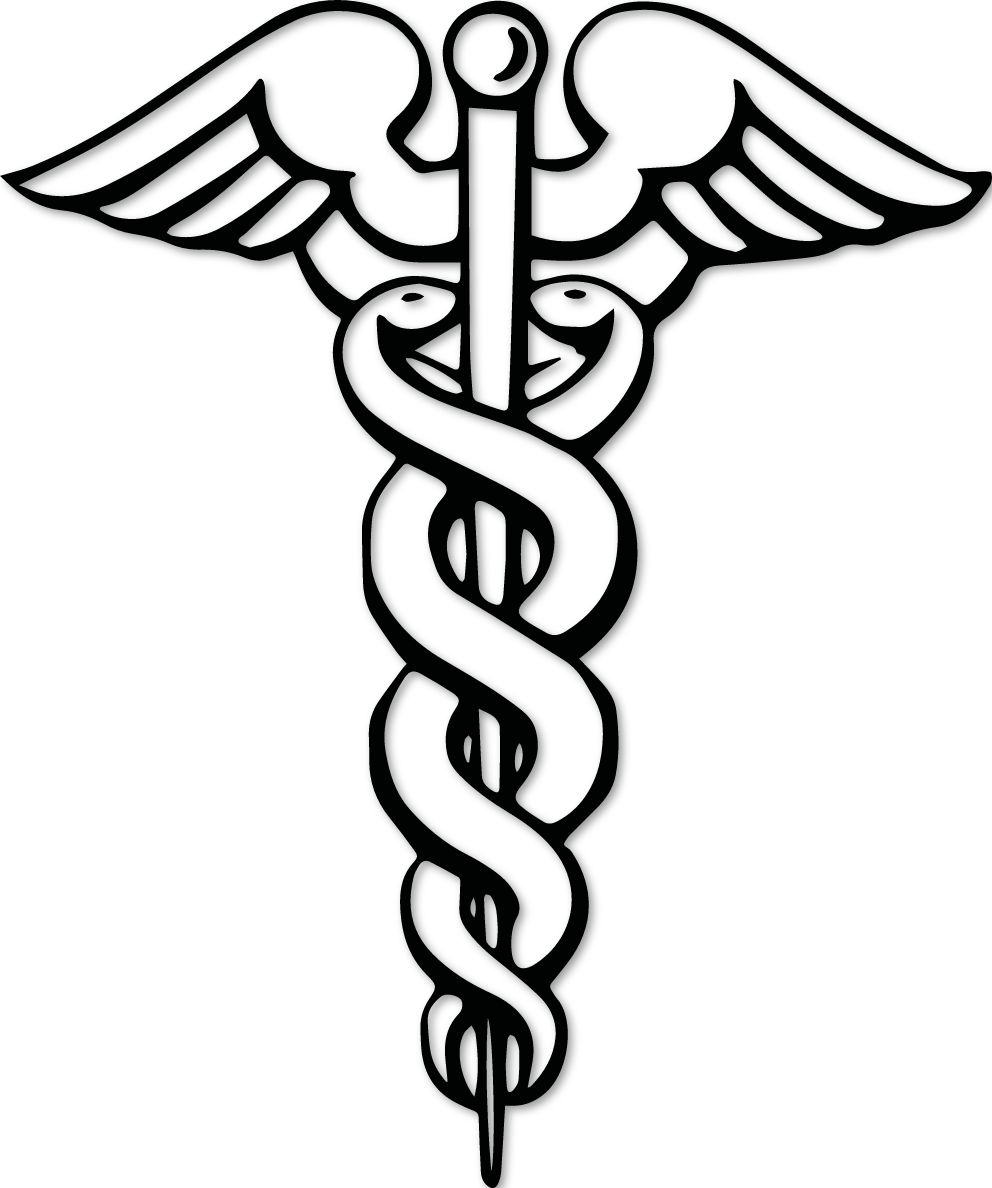 Caducée pour pharmacie - Autocollant pour vitrine à petit prix