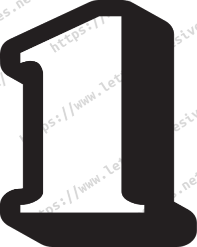 chiffre 1 aspect 3D ultra résistant à petits prix - Lettres Adhésives 26