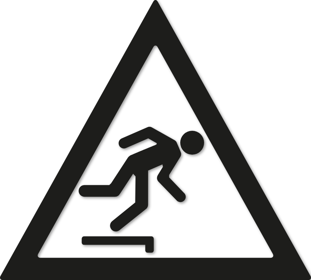 Autocollants "Risque de chute" : sécurité et prévention avant tout