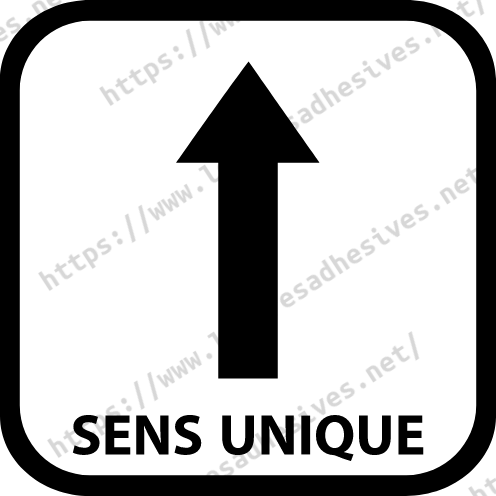Autocollant Sens unique - Modèle covid - LettresAdhesives.net
