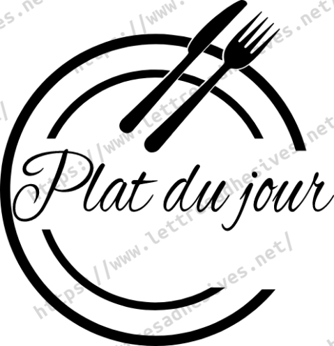 Sticker plat du jour pour la décoration de restaurant