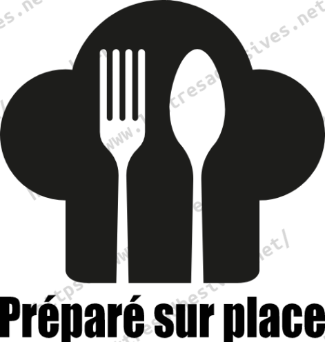 Nouveau autocollant préparé sur place pour les restaurants. Petit prix