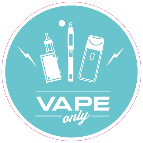 Sticker vape only à personnaliser sur mesure